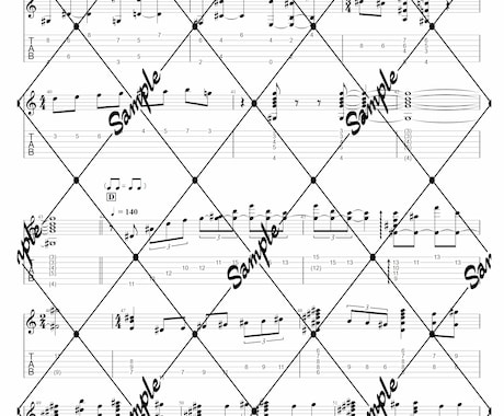 あなたの弾きたいギター【TAB】譜作成します あの曲のタブ譜が欲しいけど見つからない、そんな時に！ | 楽譜・譜面作成 | ココナラ
