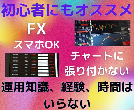 初心者にもオススメ！スマホでもOK！FX教えます 一切チャートに張り付かないFX教えます！運用知識や経験不要！ | FXの相談 | ココナラ