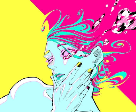 カラフルでポップな色使いの似顔絵を描きますます リアルすきずデフォルメされた、カラフルでポップな似顔絵 | 似顔絵作成 | ココナラ