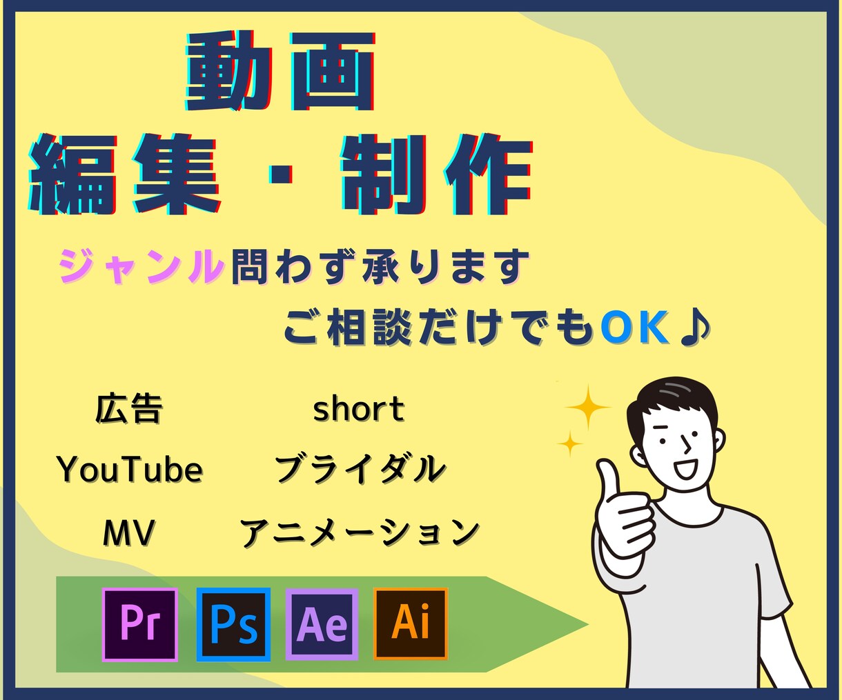 YouTube／SNS／広告動画など動画編集します 様々なジャンルの動画編集に幅広く対応！フルテロップもお任せ！ | 動画編集 | ココナラ