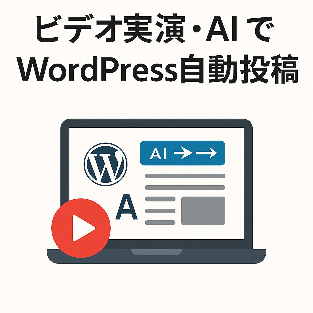 ビデオ実演・AIでWordPress自動投稿します WordPress初心者OK・手作業ゼロで自動記事投稿 | ココナラ