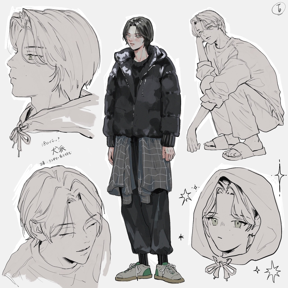 厚塗り* オリジナルキャラシートを作成します イチからキャラデザ相談もOK！立ち絵・表情差分・衣装差分など