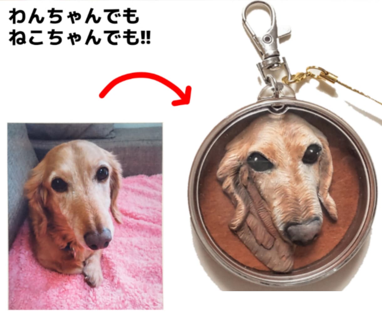 ペットそっくりなレリーフキーホルダーを製作します 造形歴6年目！ネットニュースに取り上げられた造形屋が作ります