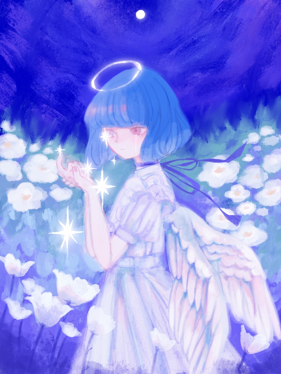 イラストを制作します 不思議・儚い雰囲気のイラスト アイコン/MV/サムネイル等