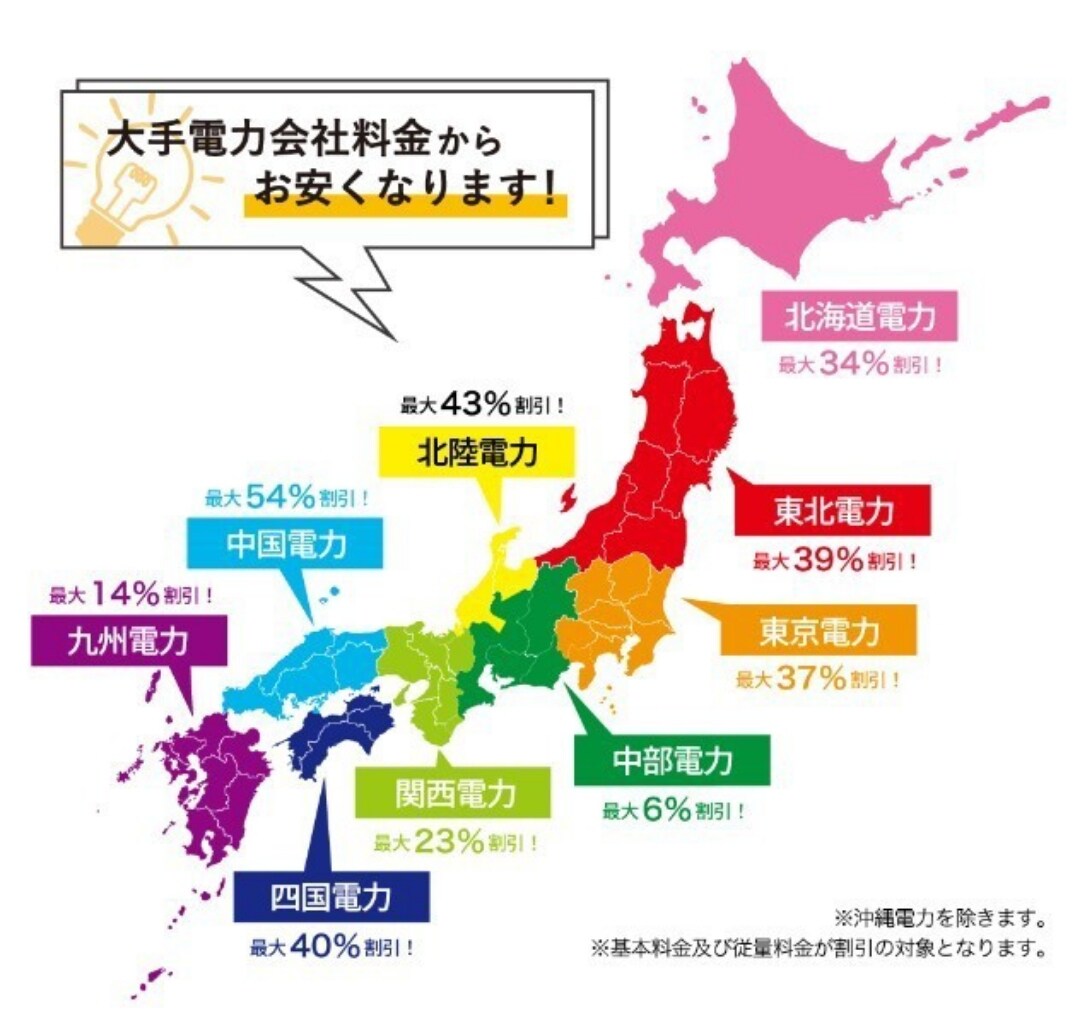 電気代節約！ 大手より安く電気代節約できます 大手をご利用の方に、お安く乗り換えれる情報です