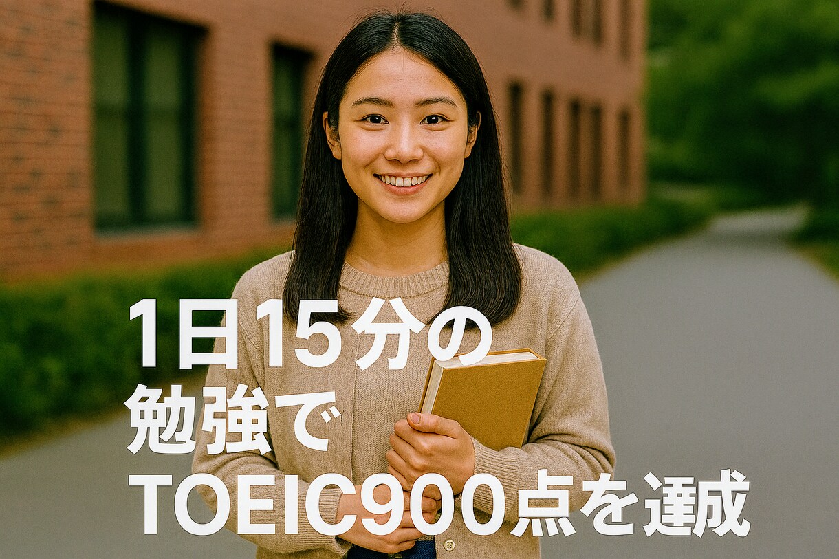 1日15分でTOEIC900達成した勉強法教えます 忙しくても大丈夫！15分×毎日でTOEIC900点