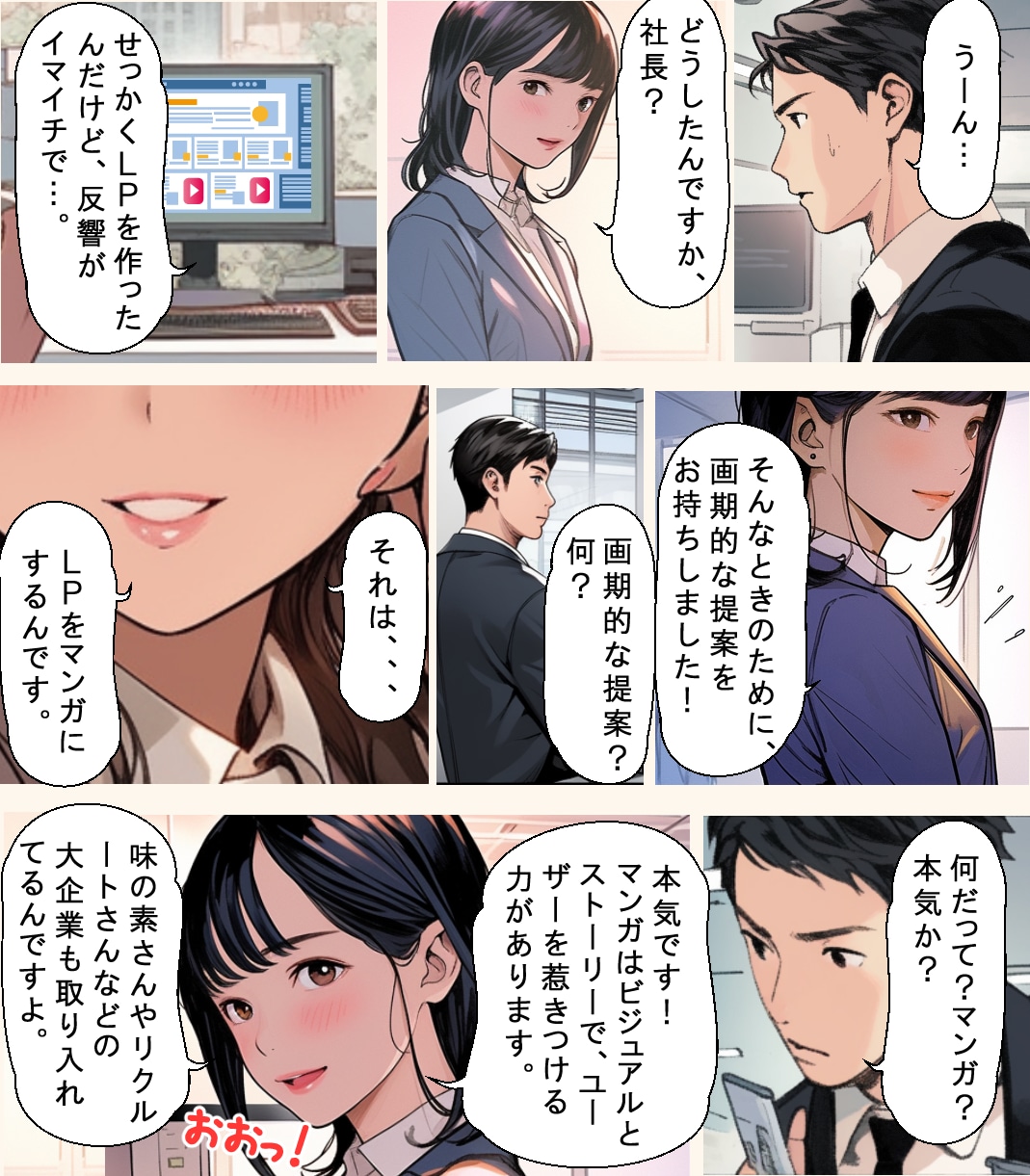 プロのデザイナーが、ビジネス用のマンガを制作します マンガを使って、ビジュアルと物語で情報を伝えてみませんか！？ | 漫画・コミック制作 | ココナラ