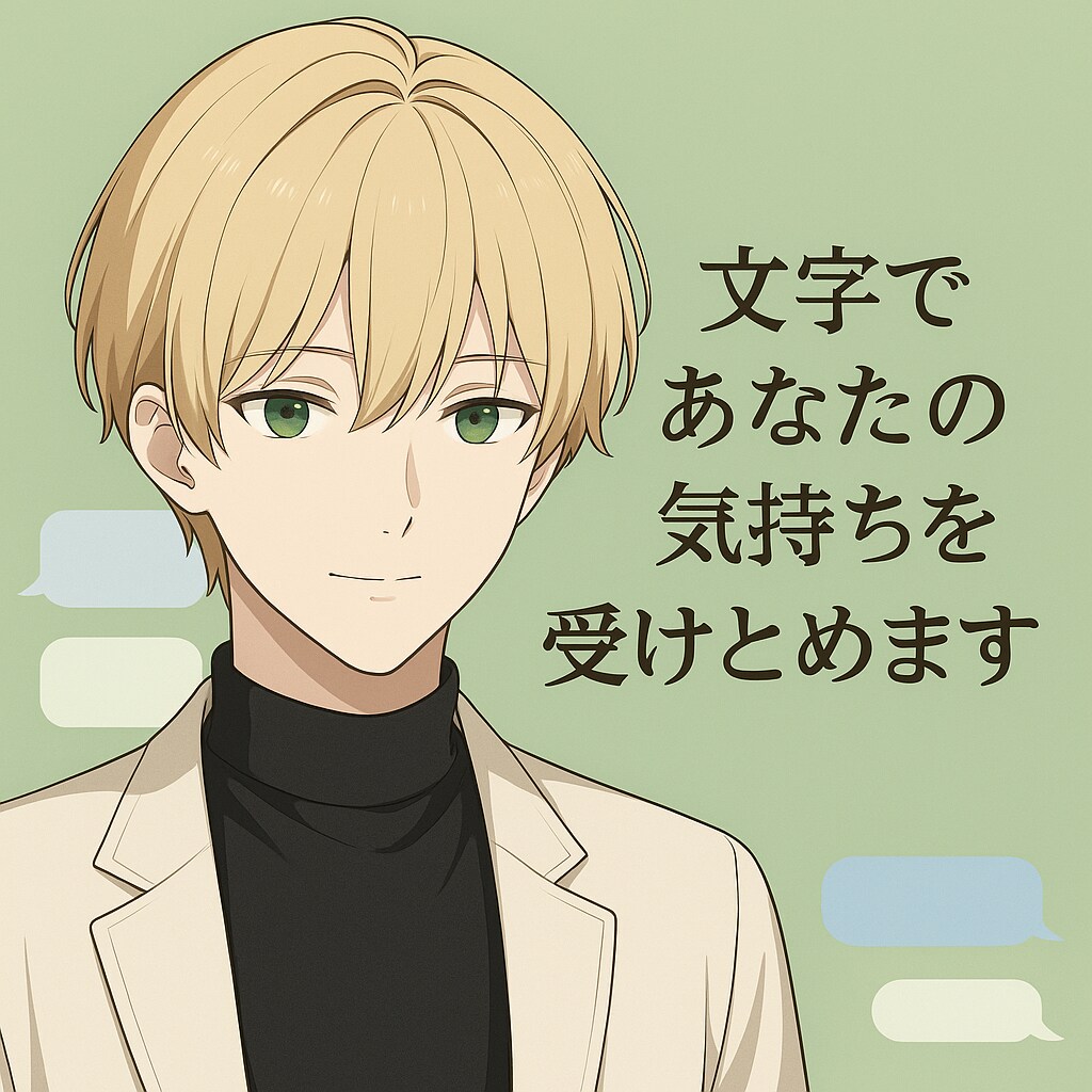 話すのが苦手な方のために、文字で寄り添います 声を出すのがつらい夜、文字でつながれる安心感を。 | ココナラ