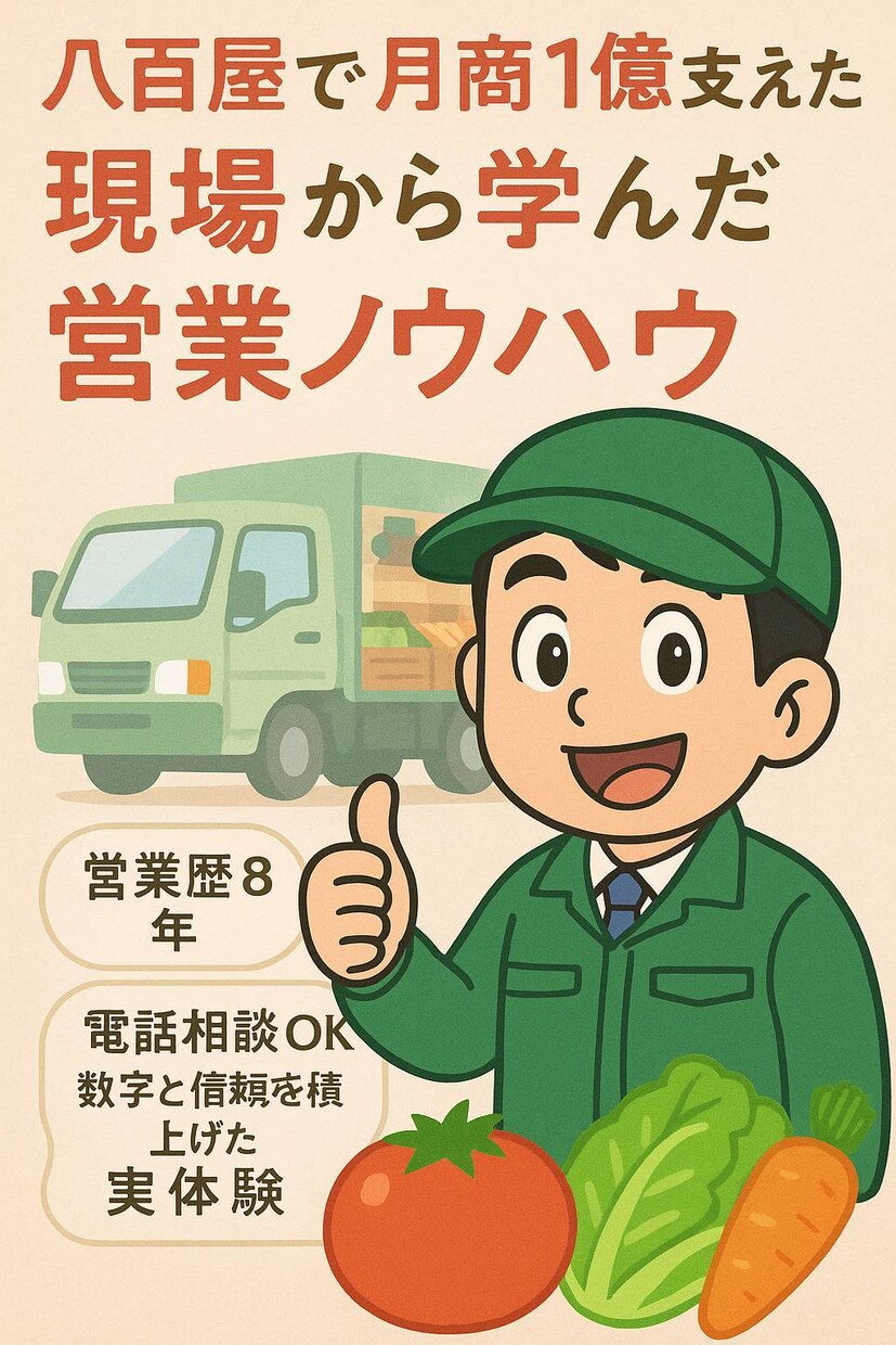 青果業で現役営業マンの実体験ノウハウ教えます リアルな売上戦略、月商1億に至るまでの実践アドバイス