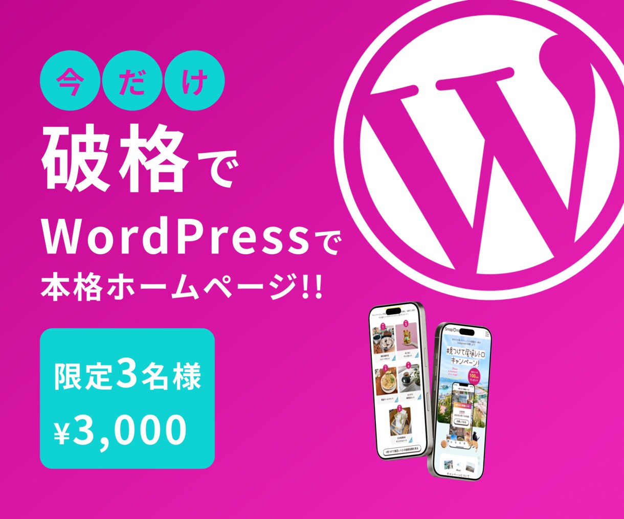 WordPressのオリジナルテーマ制作します 実績作りのため、今なら3名様限定で3,000円で！！ | ココナラ
