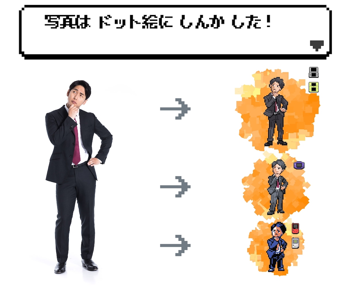 あなたをポケモントレーナー風のドット絵に描きます 懐かしのゲームの世界に飛び込もう！