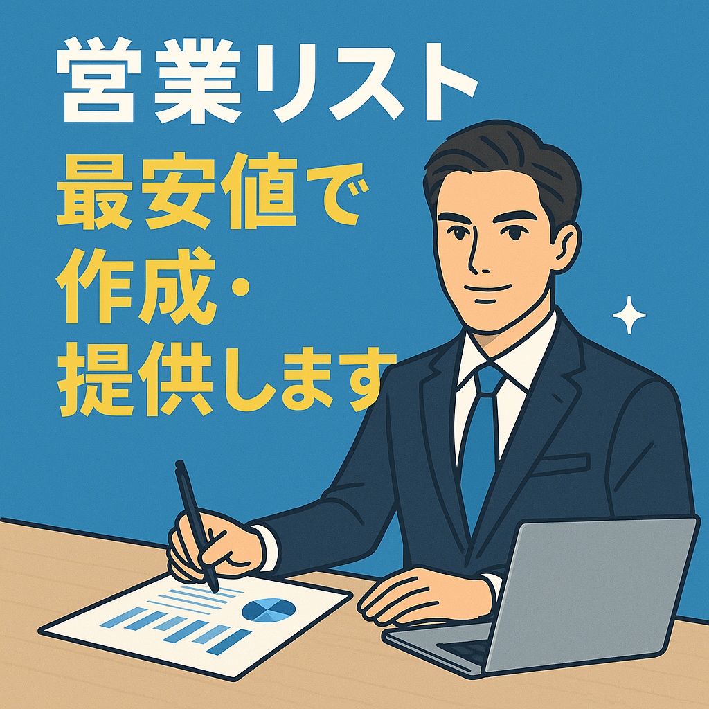 営業リスト最安値で作成・提供します リスト作成のお困りごとは全てお任せください！ | ココナラ