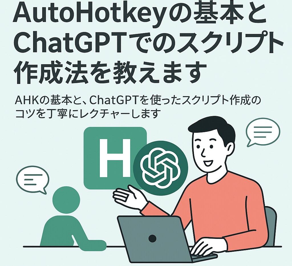 AutoHotkeyの活用方法を基礎から教えます ChatGPTを使ったスクリプト作成のコツも教えます！