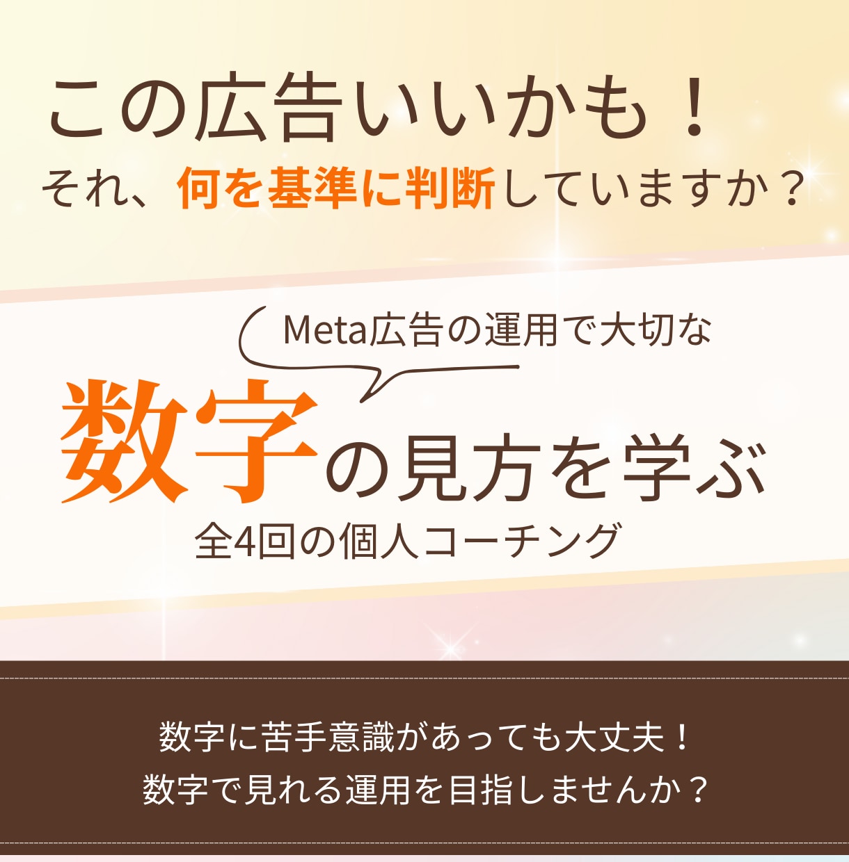 運用者限定！Meta広告の運用改善方法を教えます Meta広告の数字の読み方が身につく伴走型コーチング