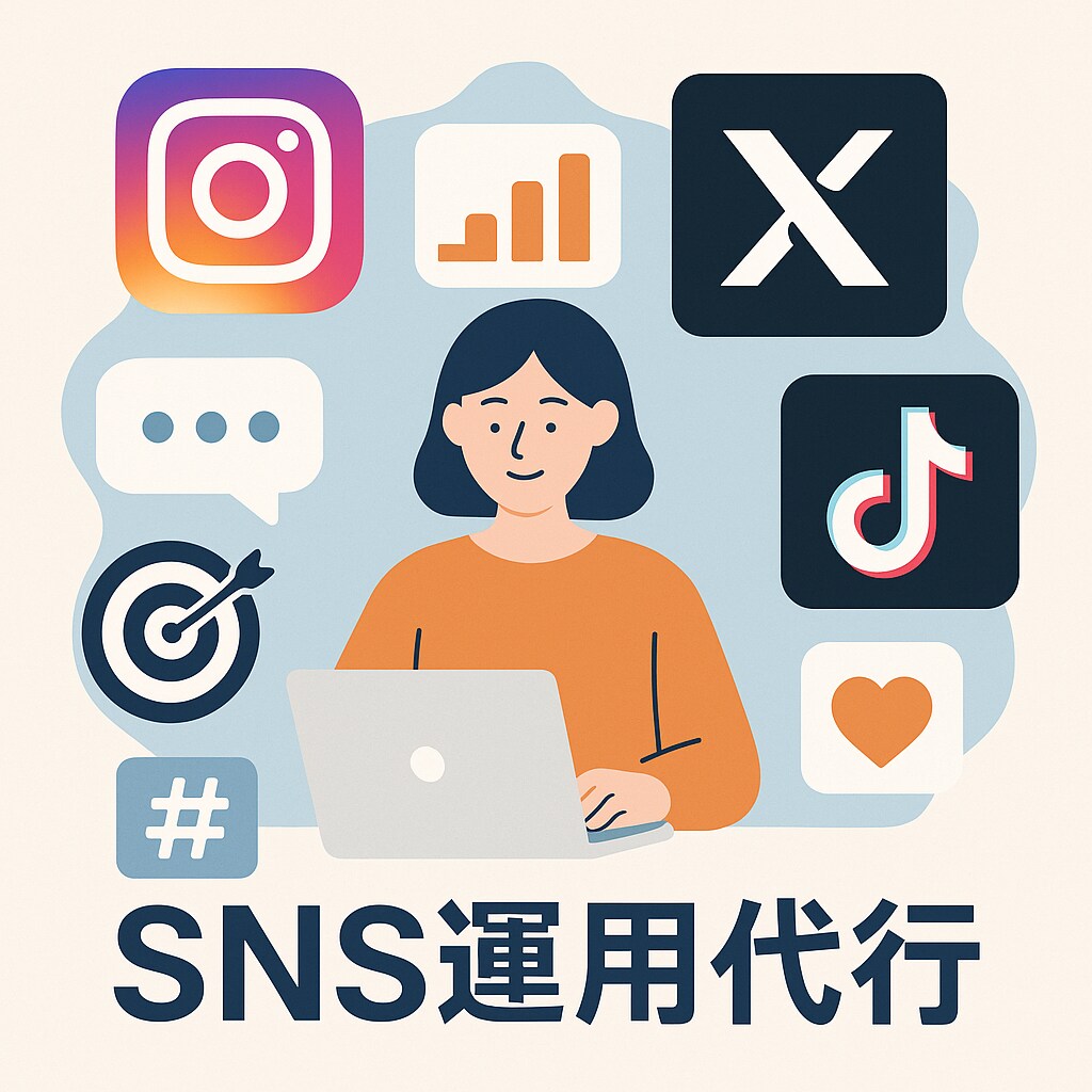 3つのSNS丸ごと運用します Instagram・TikTok・Xの三代巨頭SNSを全クリ