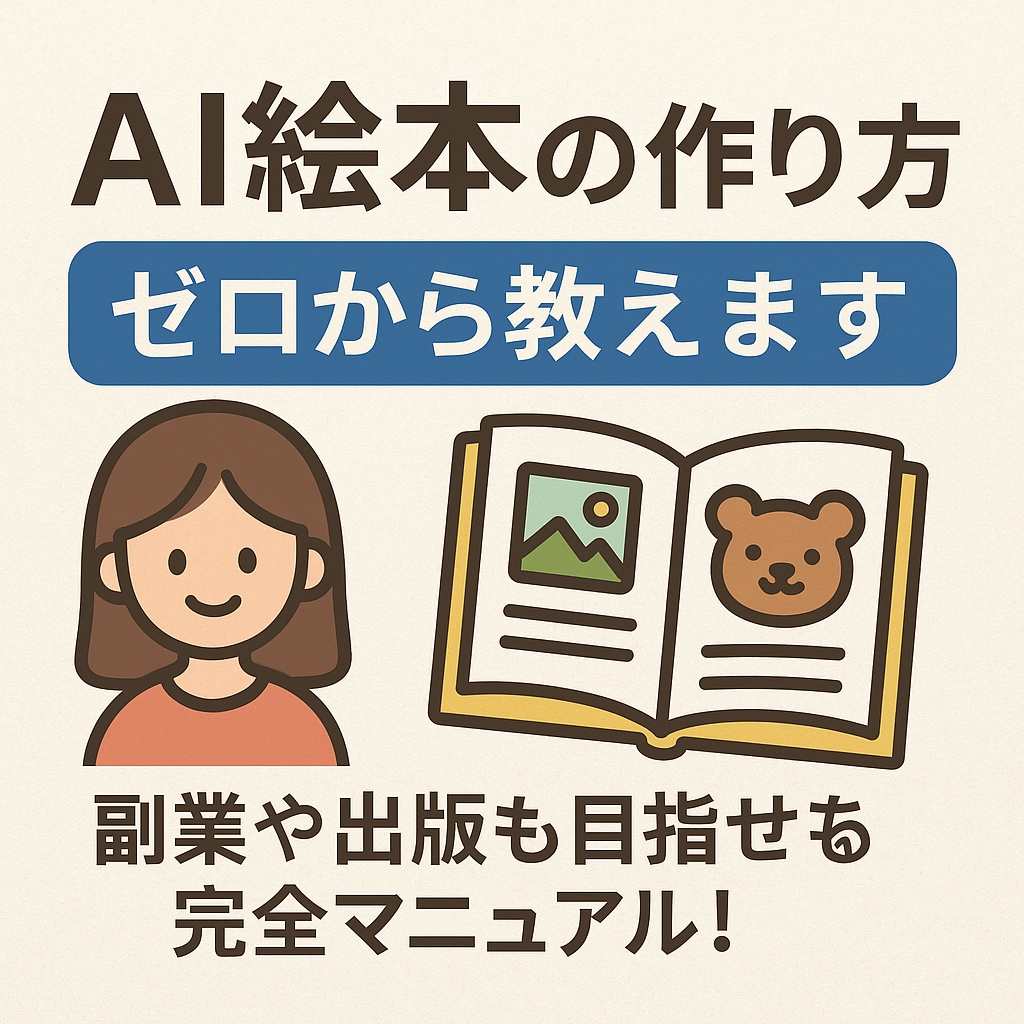 0から始める『AI絵本制作完全ガイド』提供します 【無料ツール】0から絵本作家になるAI絵本制作完全ガイド