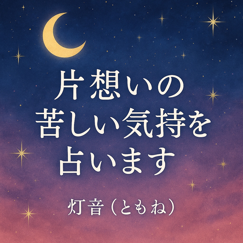 片想いの苦しい気持ちを占います 届かない想いに月明かりの優しさを添えて