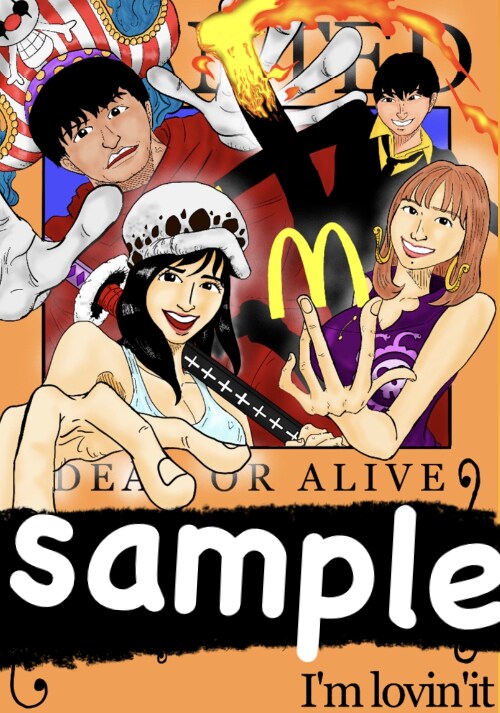 主にONE PIECE風に似顔絵を描いてます 主人公になれるチャンス！ONE PIECE好きにはたまらない | 似顔絵作成 | ココナラ