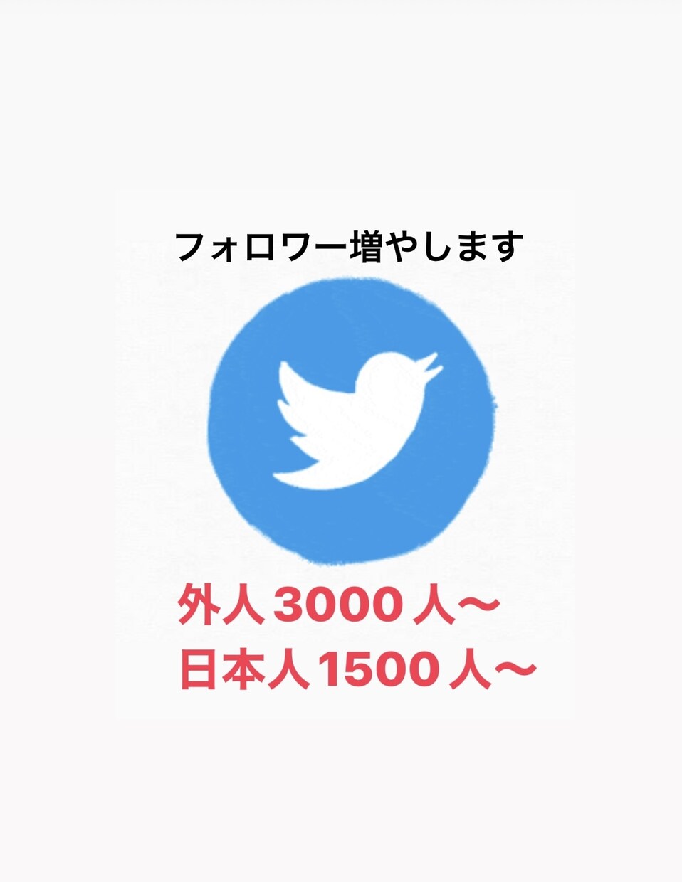 Twitterのフォロワー増やします あなたのアカウントブーストします