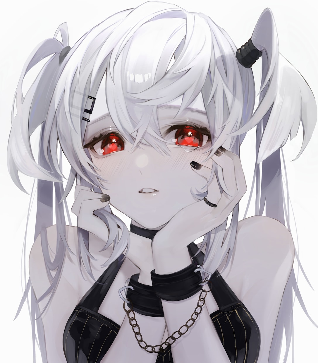 透明感のある病みカッコイイ絵を描きます 小物による追加料金なし。一枚絵、キャス画 イラスト作成 ココナラ 