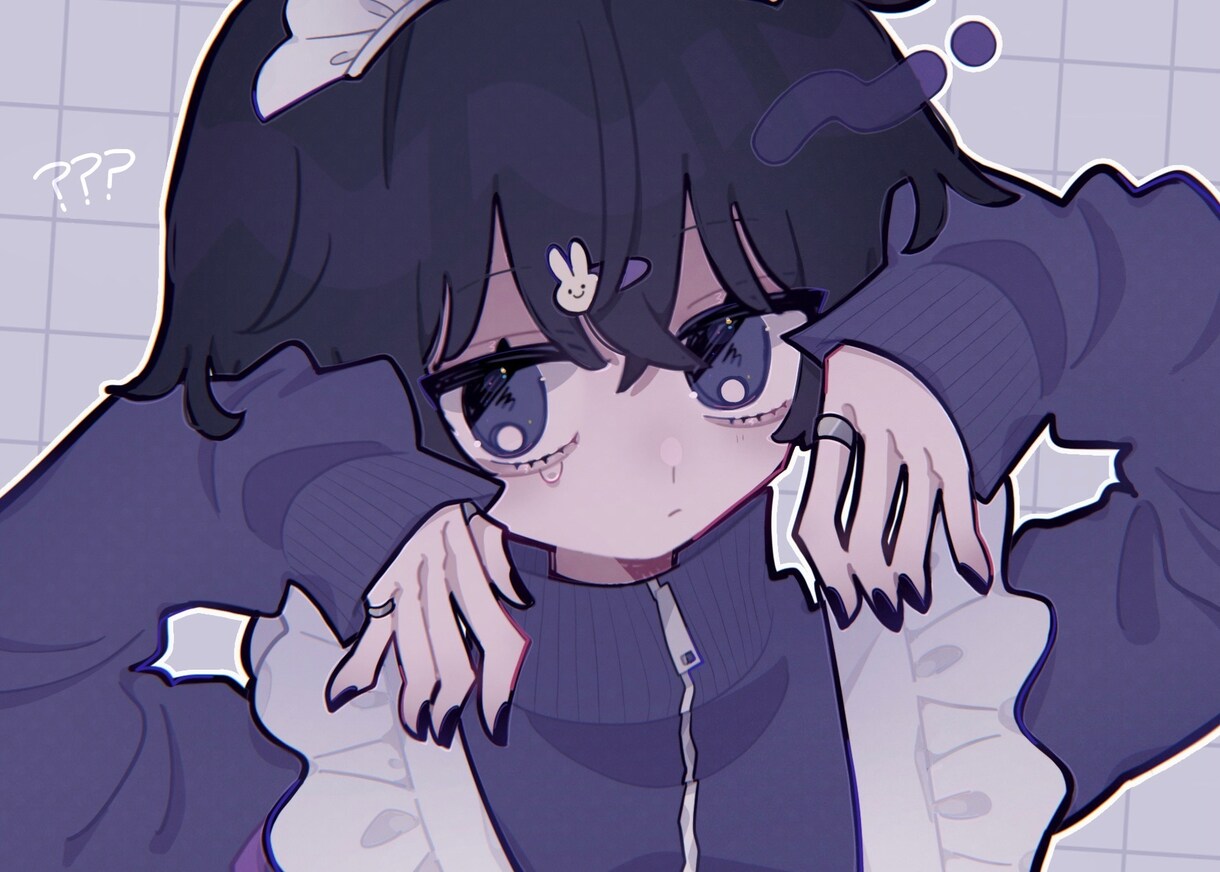 可愛いイラスト制作いたします 個性的で目を惹く！可愛くて少し仄暗いイラストを描きます！