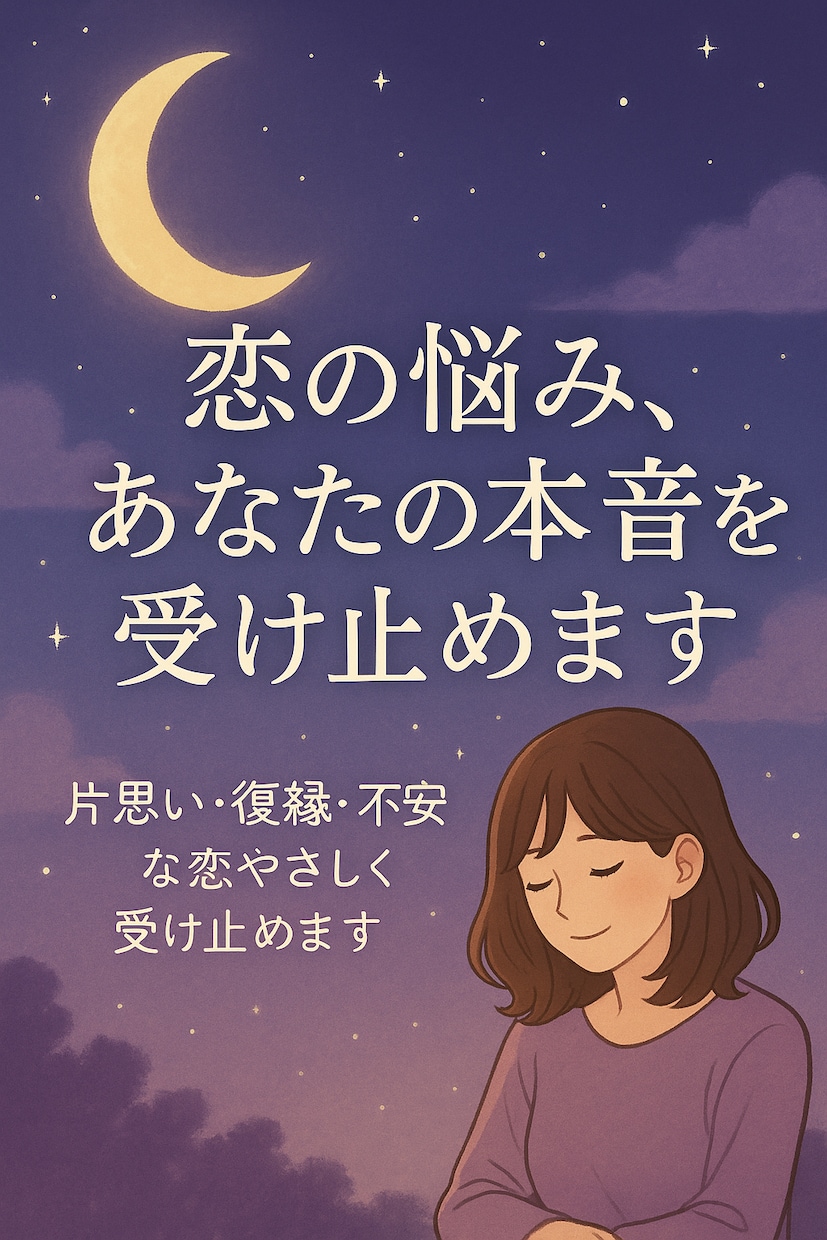 誰にも言えない恋の気持ちを聞きます 片思い・復縁・不安な恋をやさしく受け止めます