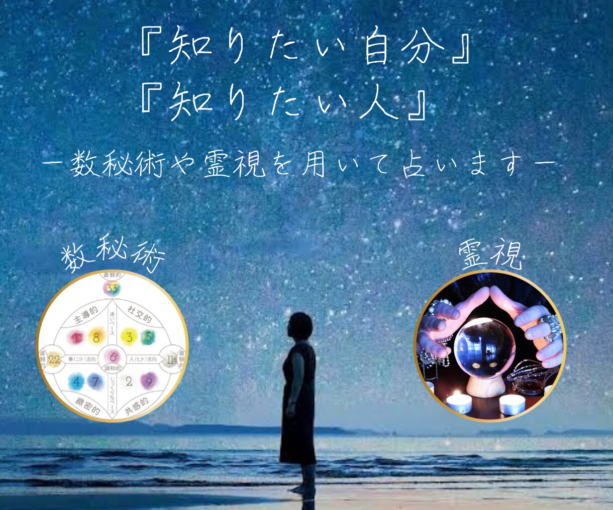 知りたい自分、知りたい人を数秘術と霊視でまとめます 私ってどんな人?あの人は?分析鑑定したあなただけの取扱説明書