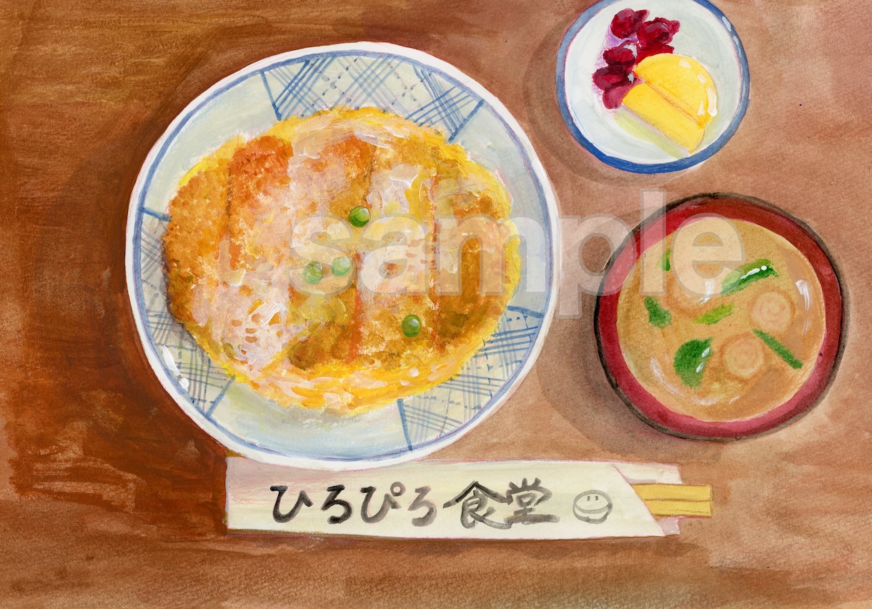 絵本のワンシーンのような食べ物イラスト描きます 飲食店のメニュー表やPOP、本の挿絵などに