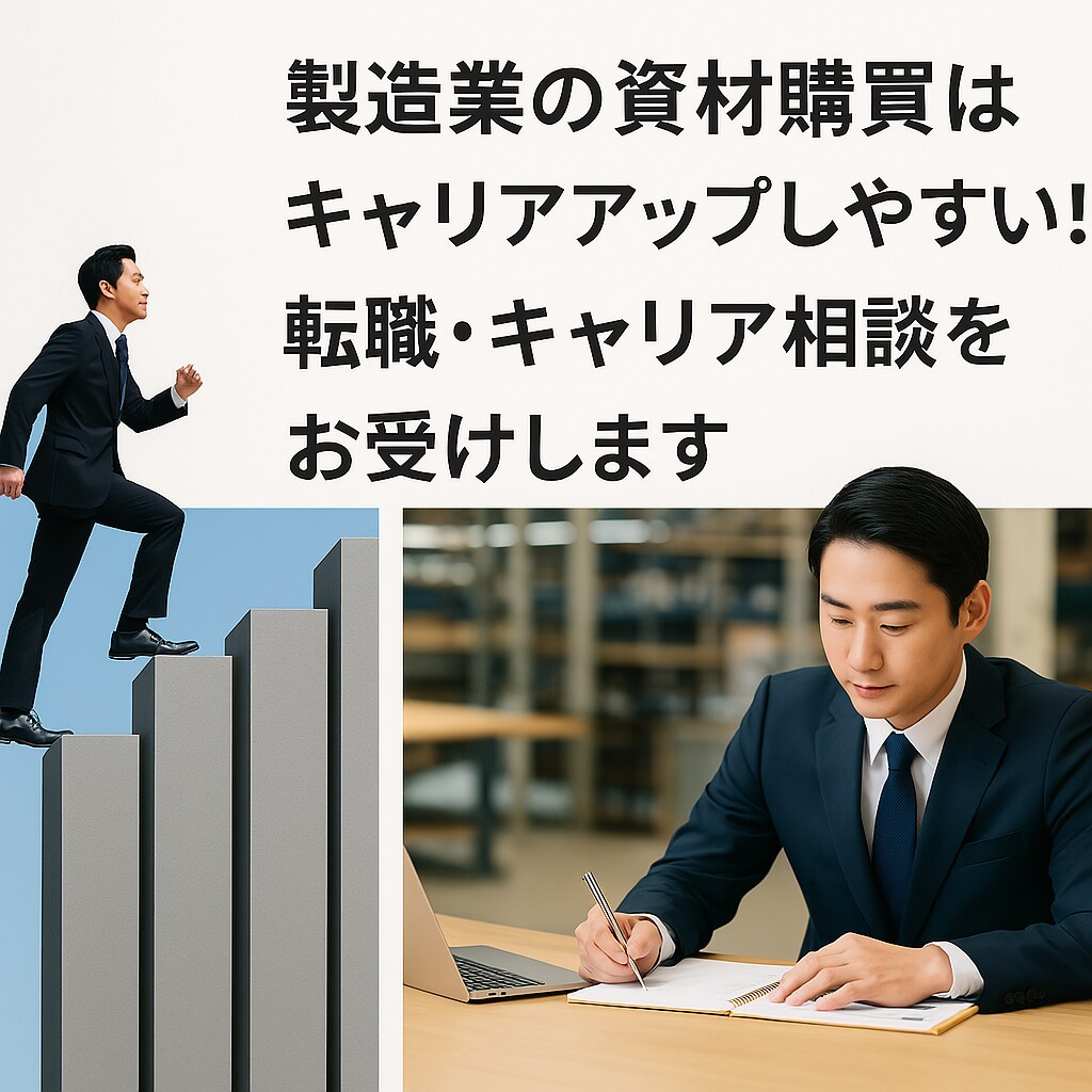 製造業の資材購買のリアルを知りたい方へ！教えます 資材購買はキャリアを形成しやすい仕事です