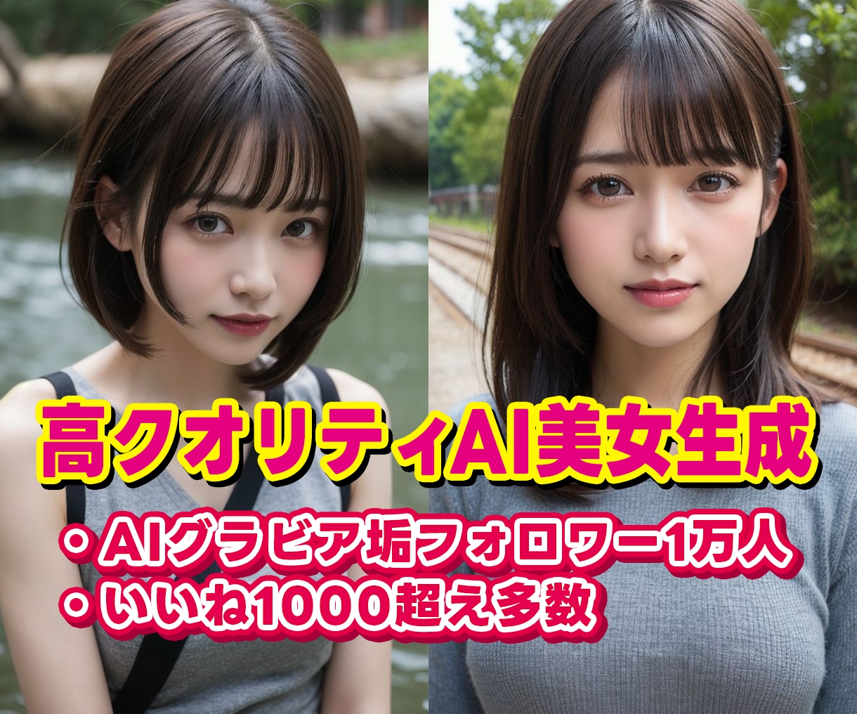 高クオリティのAI美女を大量生成します AIグラビア垢フォロワー3万人以上の私が生成します！ | ココナラ
