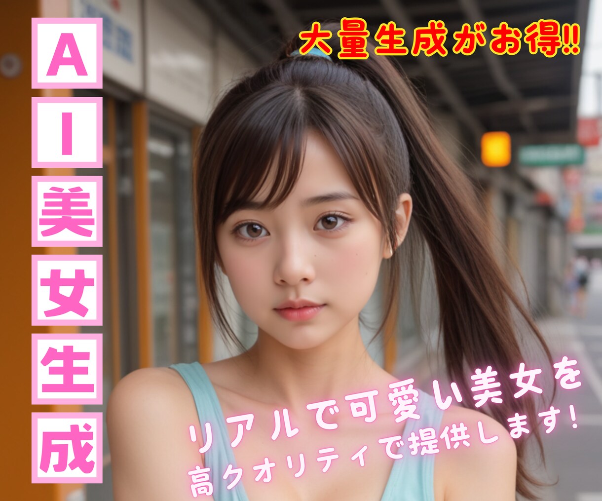AI美女の画像の大量生成を代行します リアルで可愛い美女の画像を安価でお渡しします！ | ココナラ