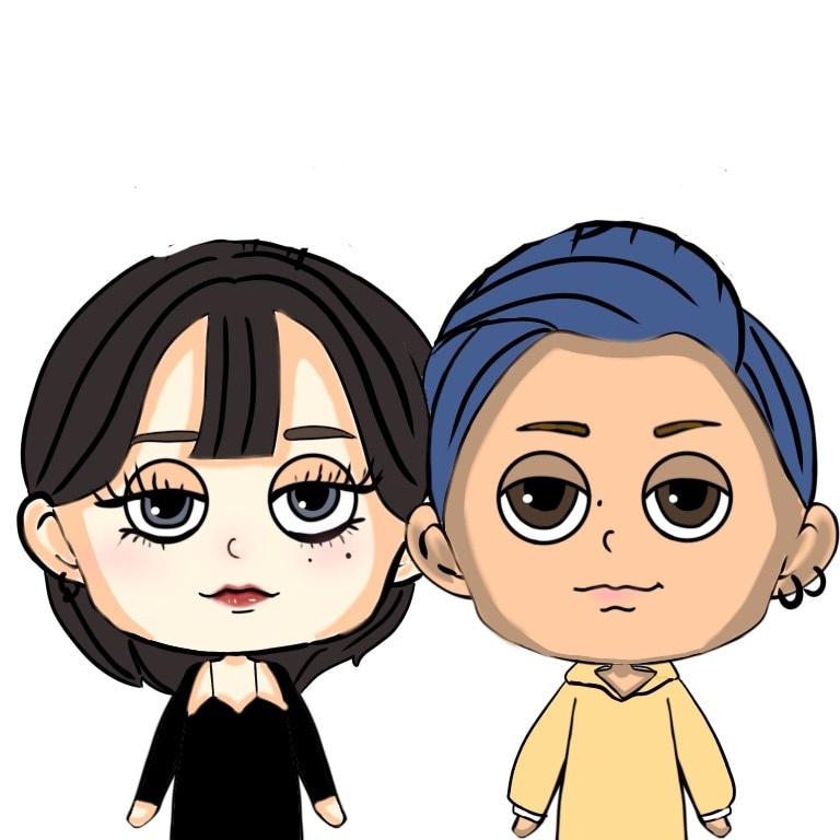 かわいいポップな似顔絵、イラストを提供します カップルの方や、SNSのアイコンなど自分だけのキャラクターを | 似顔絵作成 | ココナラ