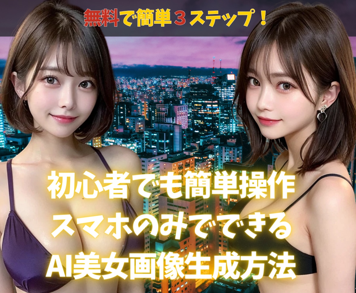 スマホのみで本格的AI画像の作り方を教えます 【パソコン不要！】未経験者でも出来るAI画像生成3ステップ！