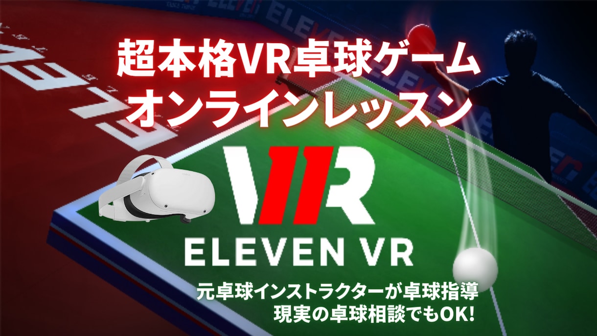 超本格的VR卓球ゲーム内でオンライン指導をします ダイエットにも効果的な自宅でできる卓球フィットネス! | ココナラ