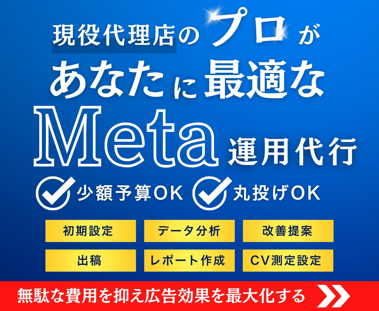 Meta広告(インスタ)運用代行1ヶ月から行います 初期設定から運用まで完全サポート致します！